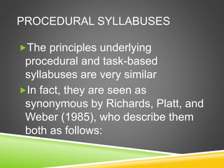 Process oriented syllabus | PPTX | Homework and Study | Education