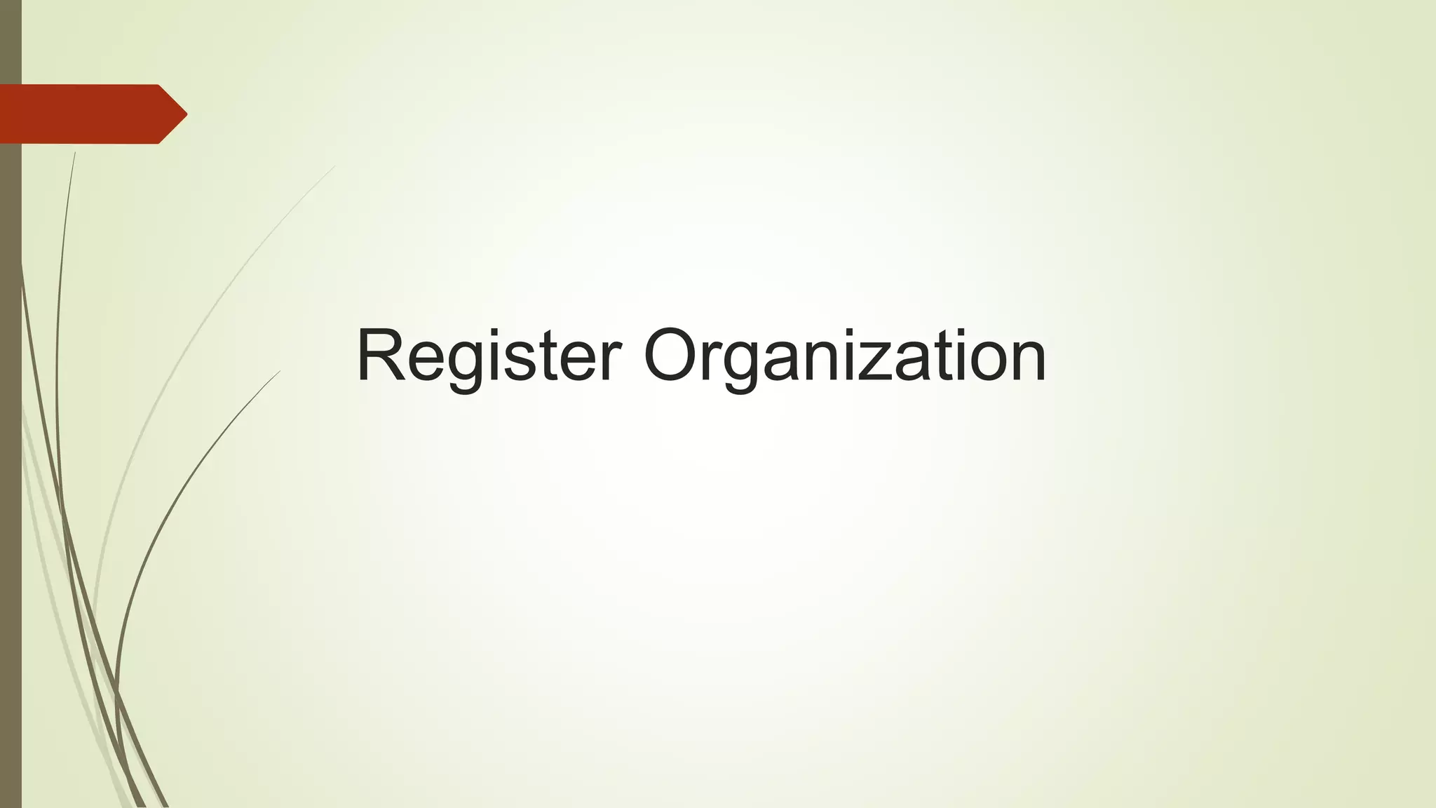 Processor organization & register organization | PPTX