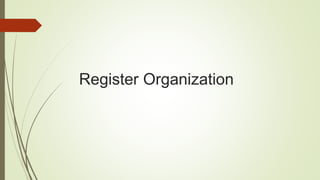 Processor organization & register organization | PPTX