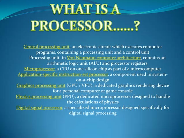 Intel Processors | PPTX