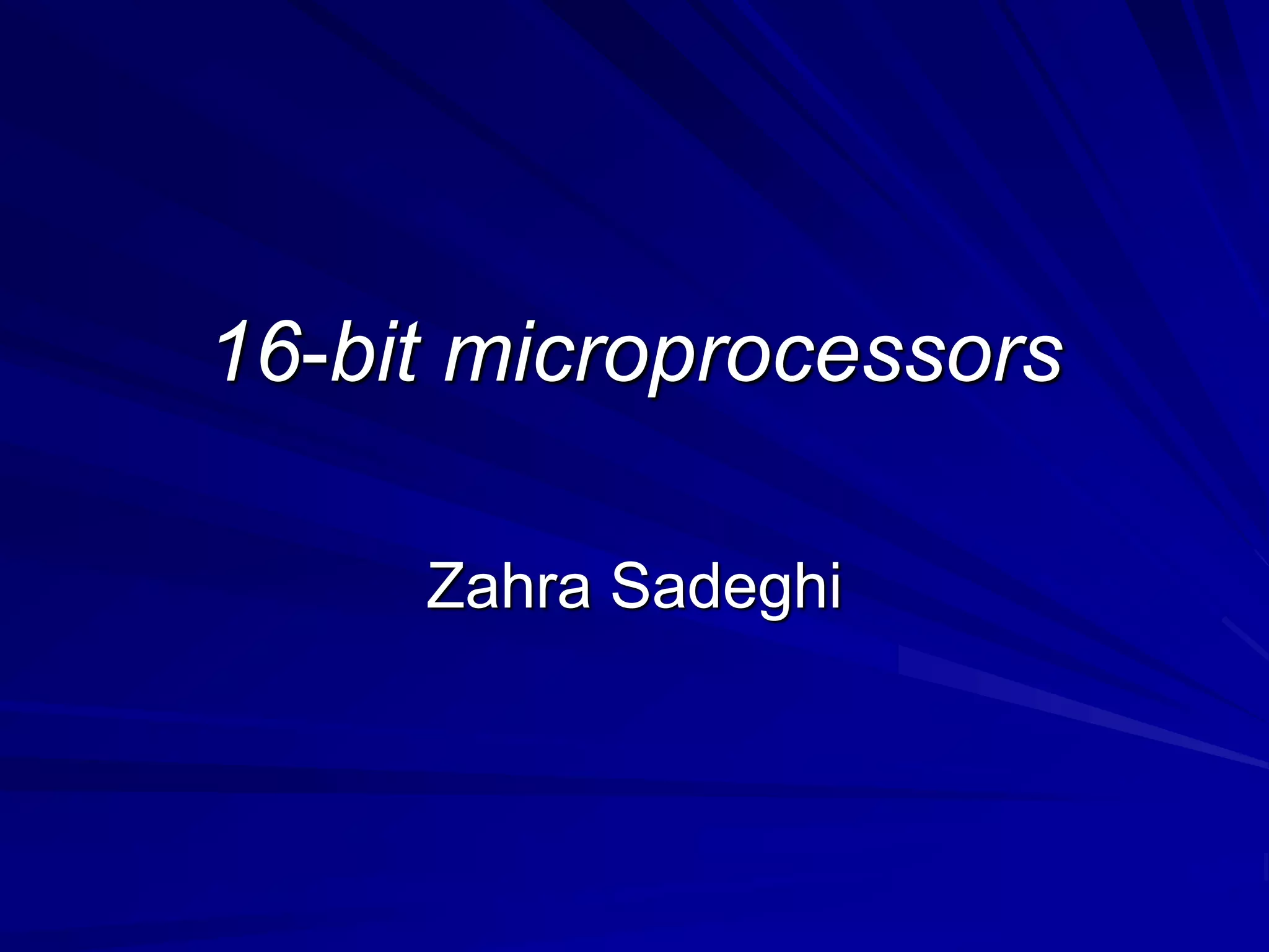 16-bit microprocessors | PDF