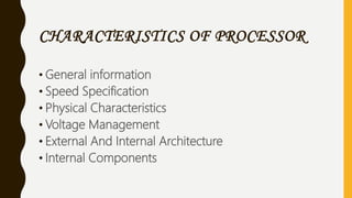 Introduction about Processors | PPTX