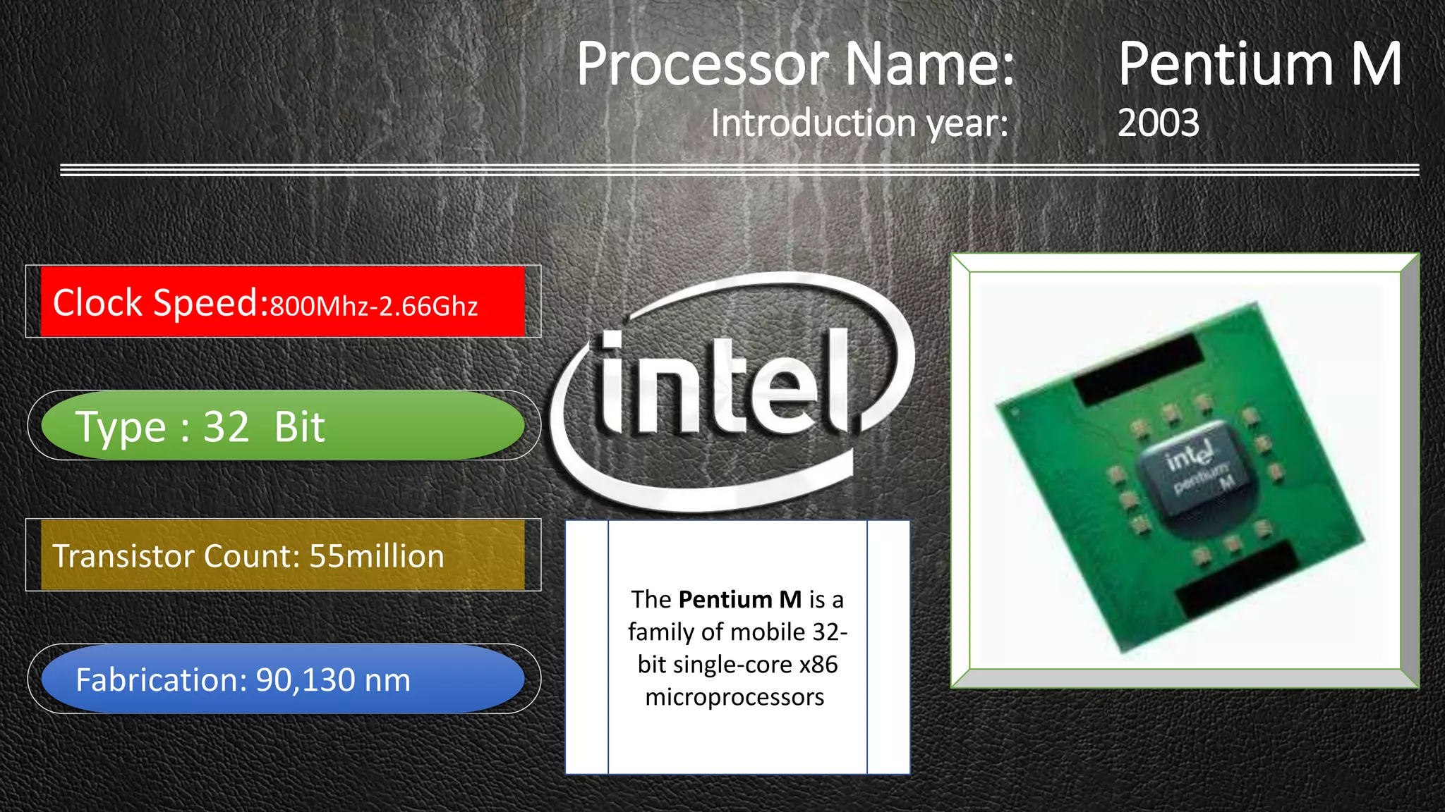 Processors list of Intel and AMD | PPTX