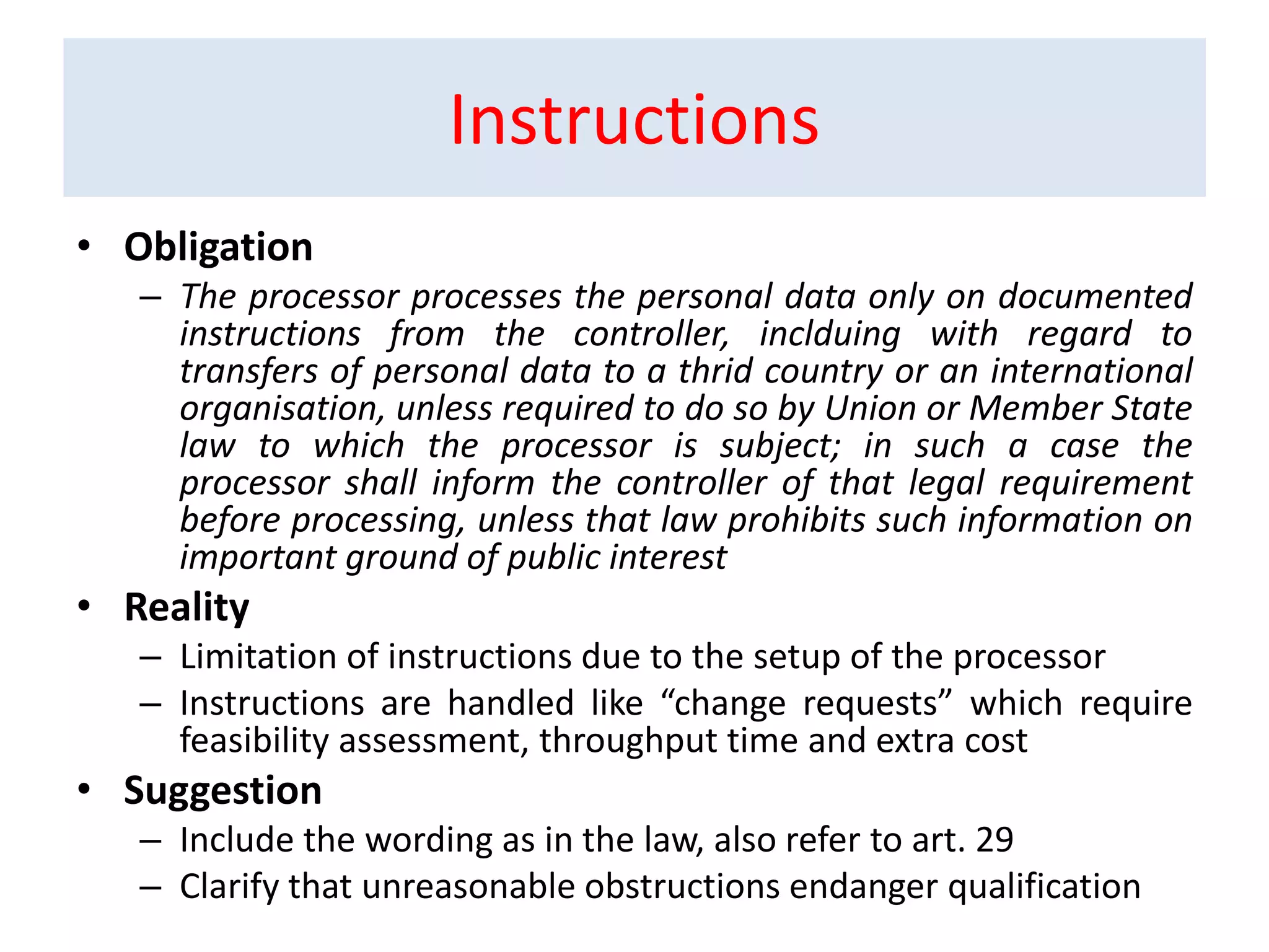 Controller-to-processor agreements | PPT
