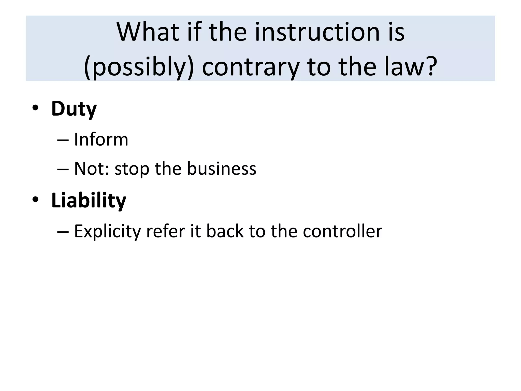 Controller-to-processor agreements | PPT