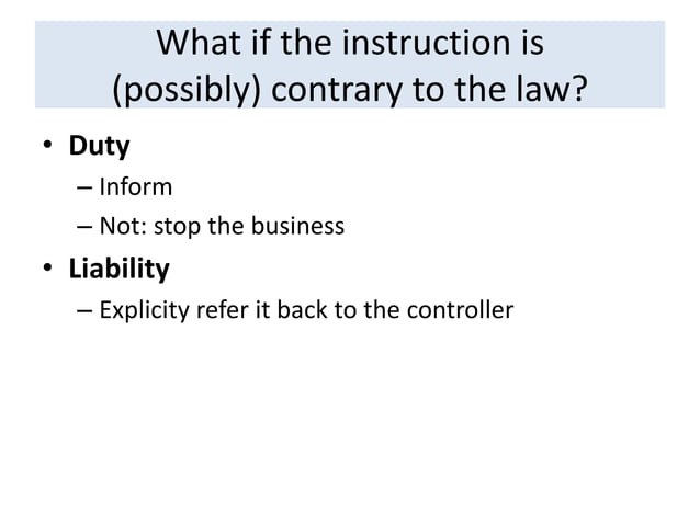 Controller-to-processor agreements | PPT