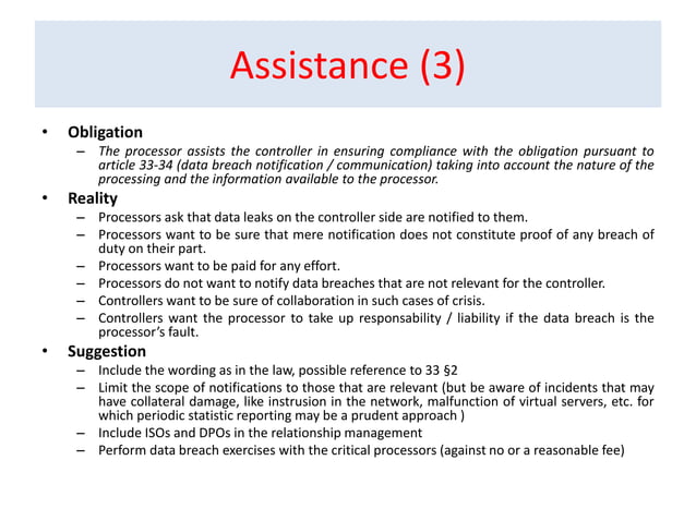 Controller-to-processor agreements | PPT