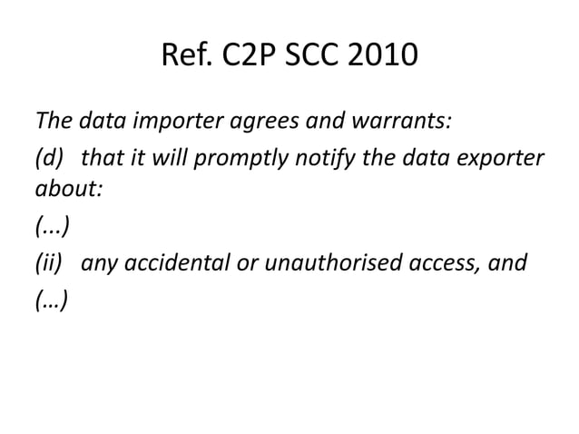 Controller-to-processor agreements | PPT