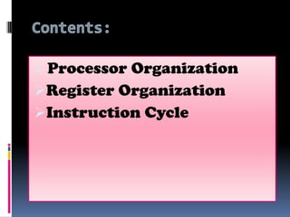 Processor structure and funtions | PPTX