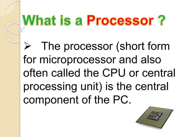 Processors with Advanced Technologies | PPTX