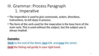 Power Point Slides on Writing a Process Paragraph | PPTX