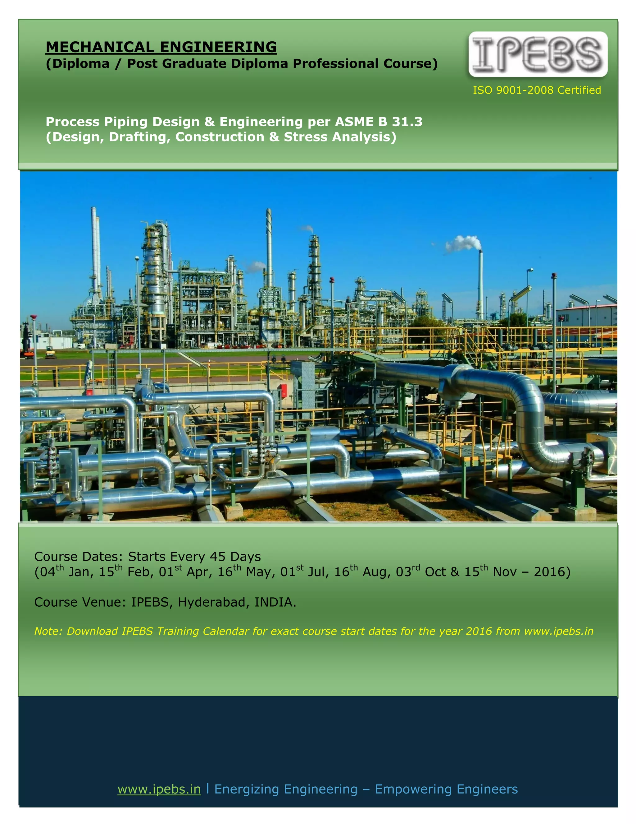 Process piping design & engineering per asme b 31.3 | PDF