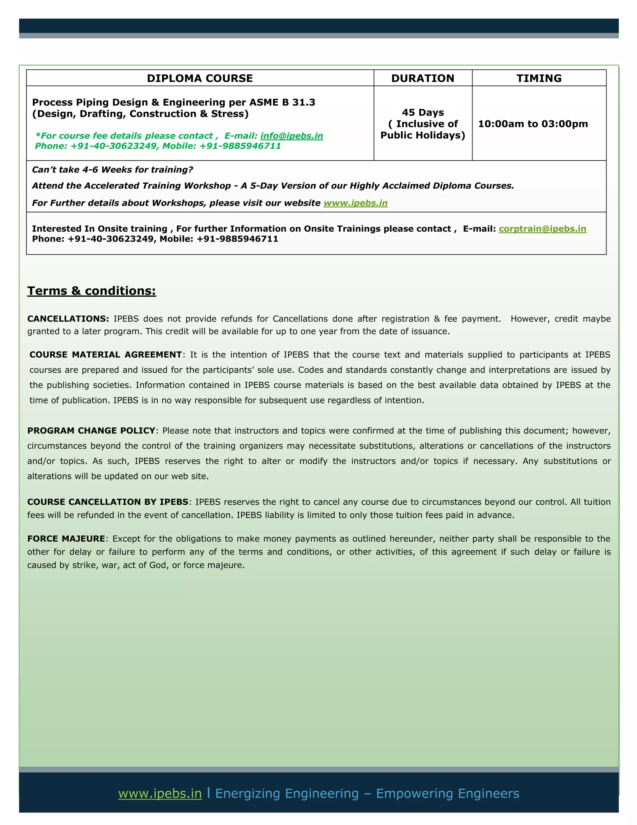 Process piping design & engineering per asme b 31.3 | PDF