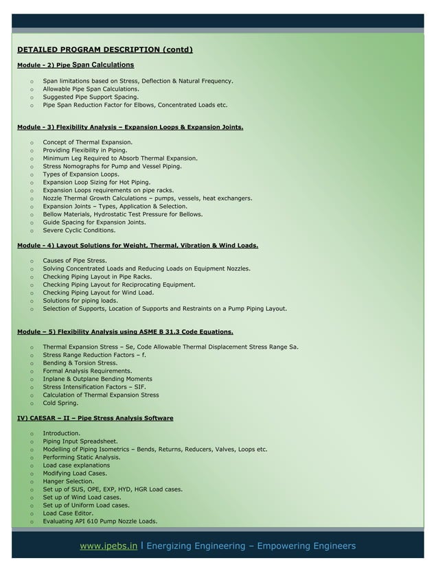 Process piping design & engineering per asme b 31.3 | PDF