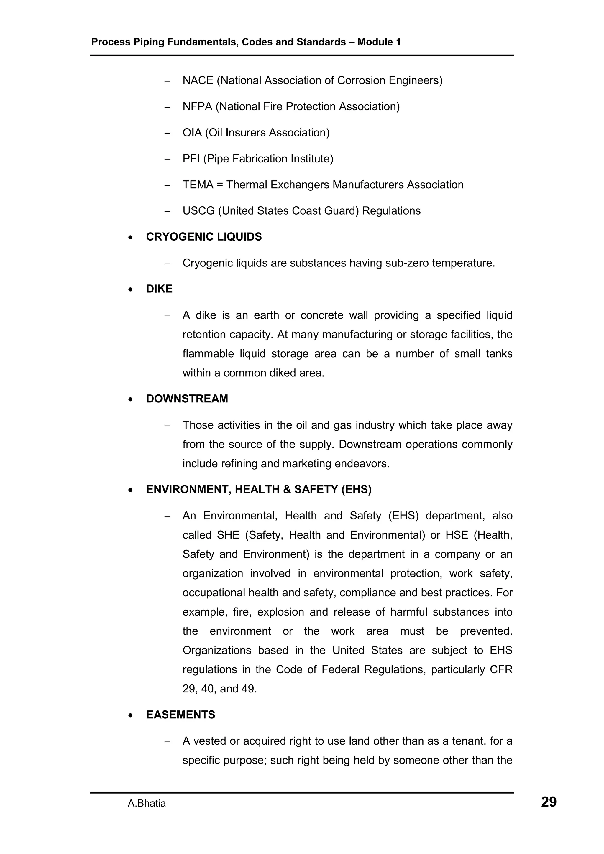 Process piping fundamentals, codes and standards module 1 | PDF