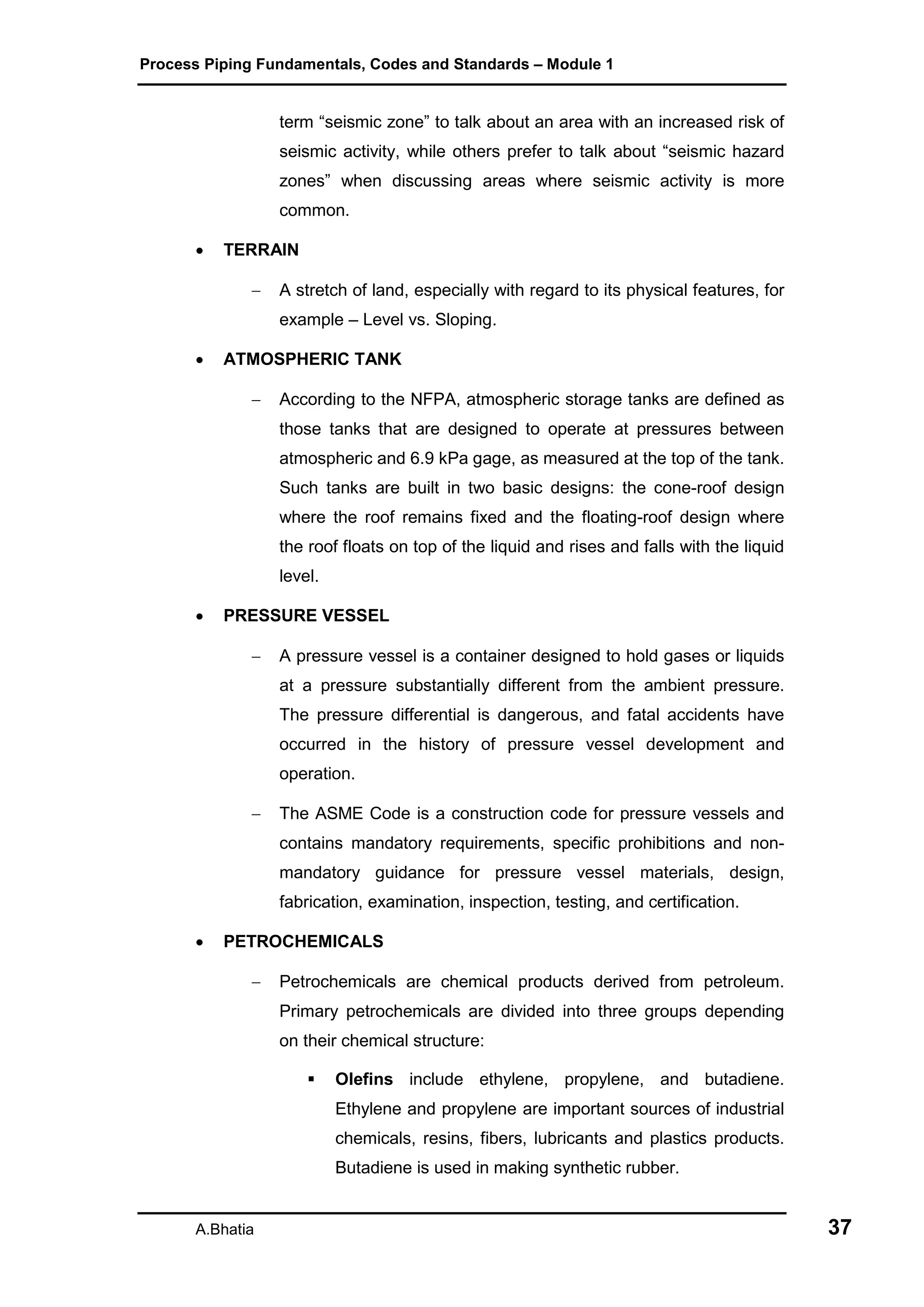 Process piping fundamentals, codes and standards module 1 | PDF