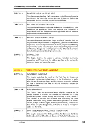 Process piping fundamentals, codes and standards module 1 | PDF