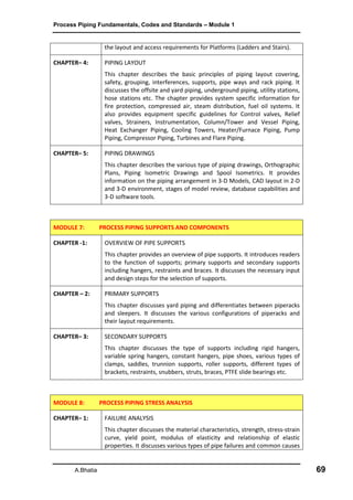 Process piping fundamentals, codes and standards module 1 | PDF