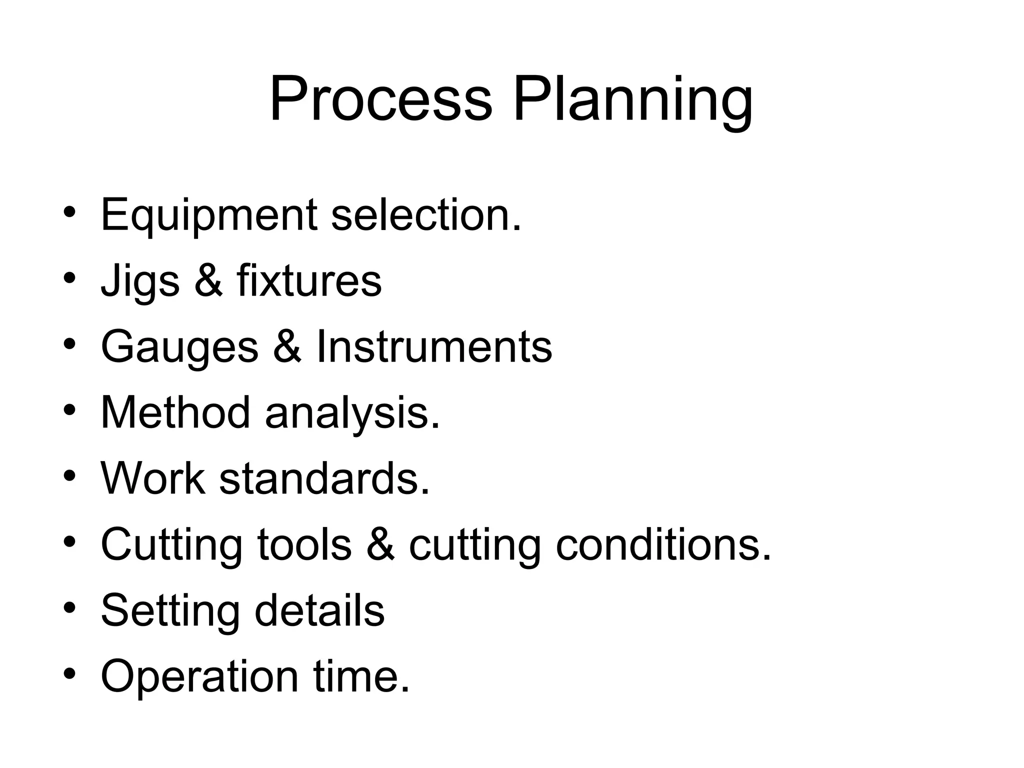 Process Planning | PPT