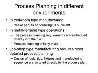 Process Planning | PPT