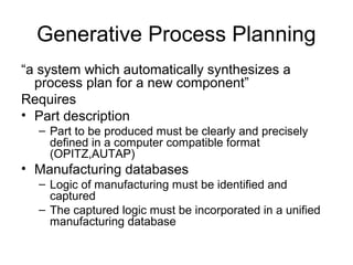 Process Planning | PPT