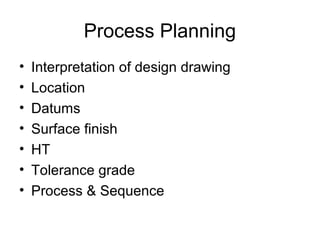 Process Planning | PPT