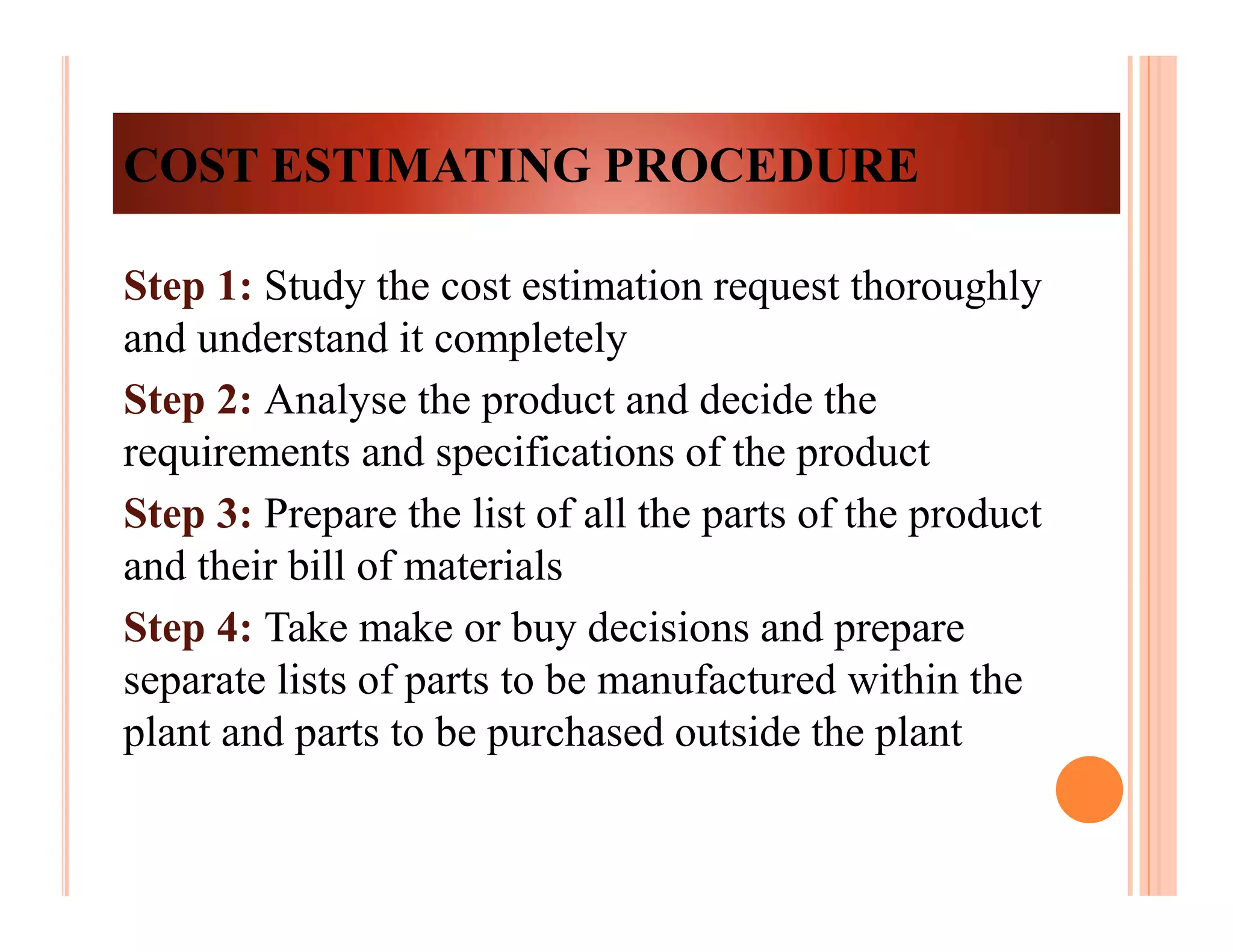 Process planning and cost estimation unit iii | PDF