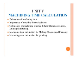 Process planning and cost estimation unit v | PDF