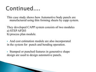Process planning approaches | PPTX