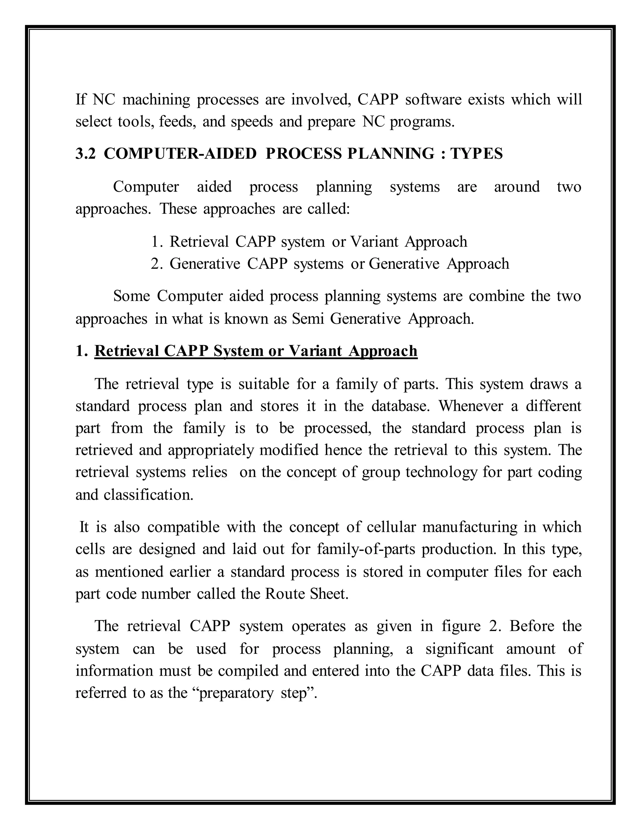 Process planning approaches | DOCX
