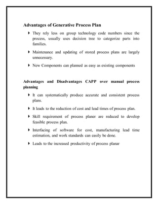 Process planning approaches | DOCX