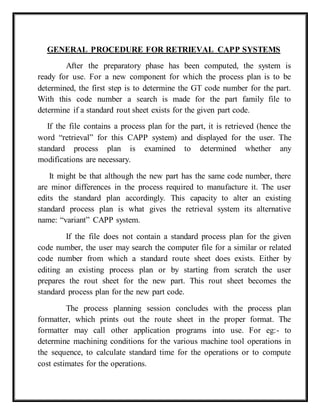 Process planning approaches | DOCX