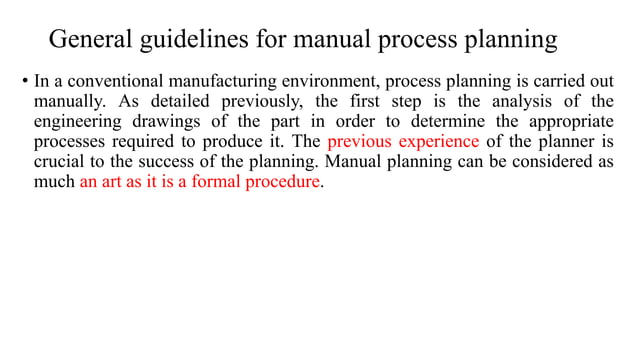 Process planning unit two | PPT