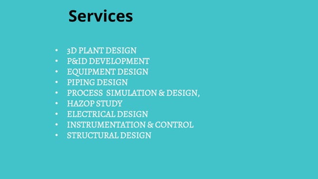 Process plant design | PPSX | Civil Engineering Industry | Industries