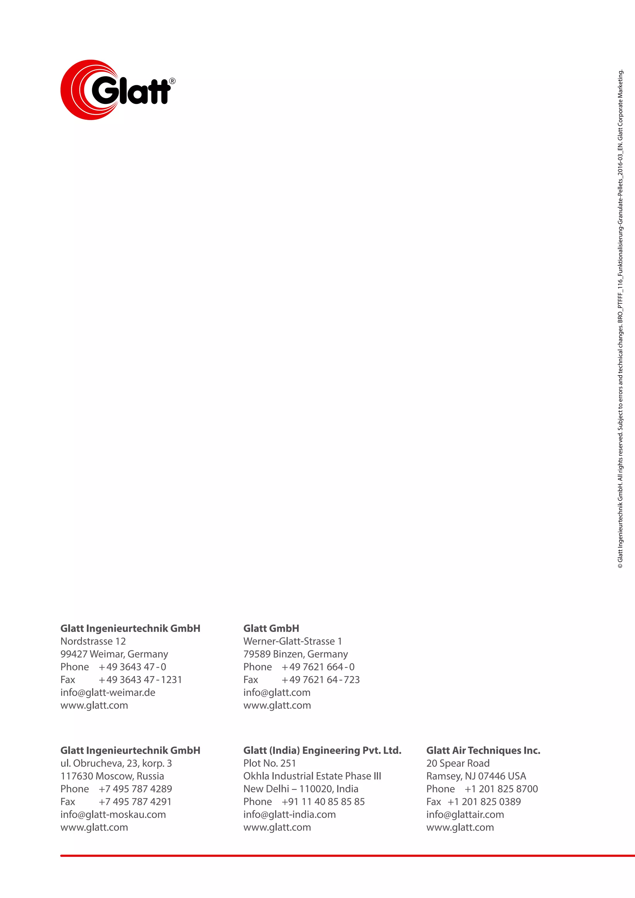 Process plant engineering GLATT | PDF