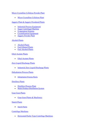Process plants & equipments | DOCX