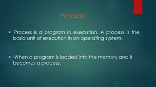 Process presentation | PPTX | Operating Systems | Computer Software and ...
