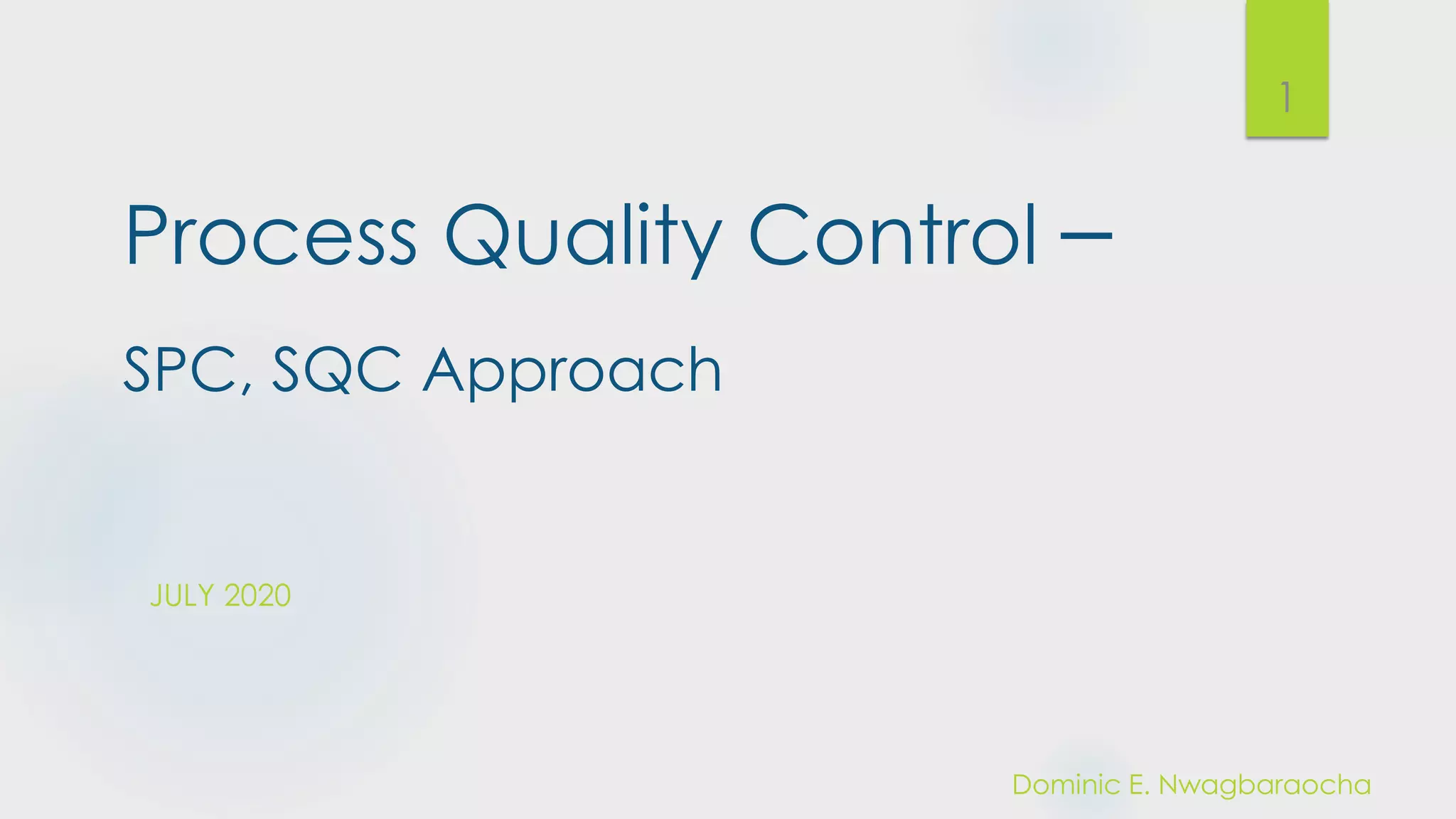 Process Quality Control Training | PDF