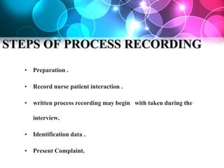 Process recording | PPTX