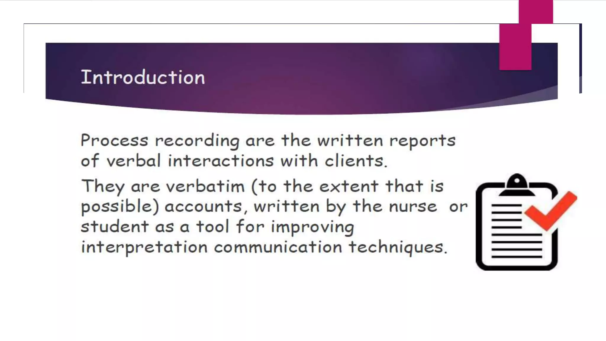 Process recording | PPT | Free Download