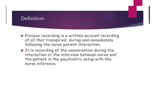 Process recording | PPT