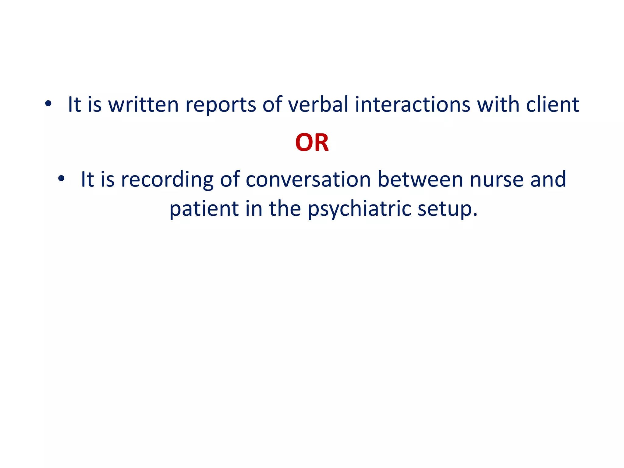 Process recording ppt | PPTX