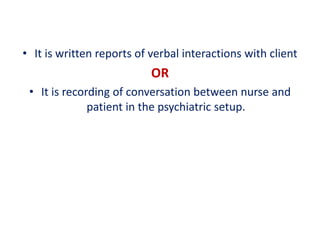 Process recording ppt | PPTX