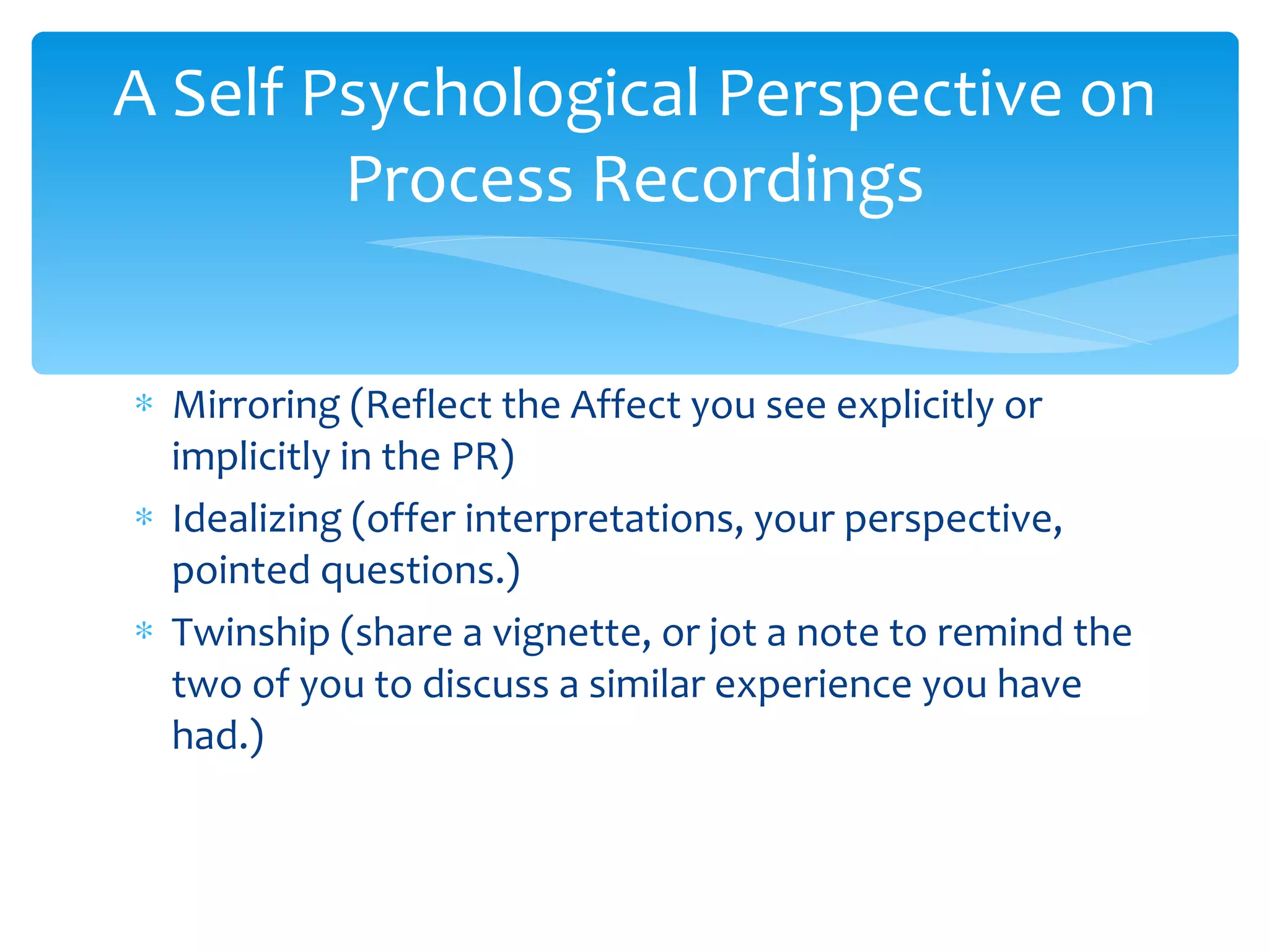 Process recording workshop | PPT