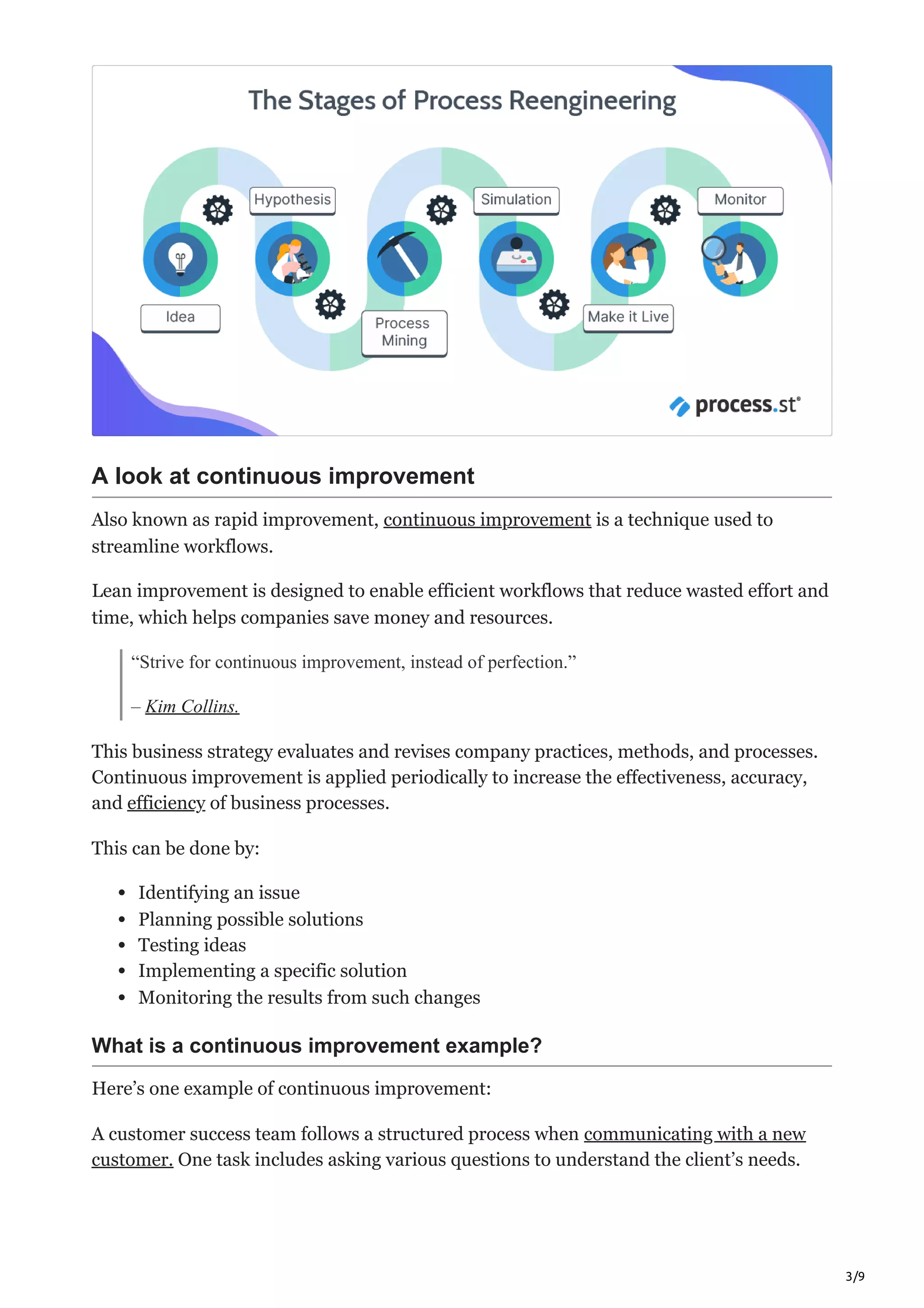 Process Reengineering vs Continuous Improvement: What’s the Right Choice for You? | PDF