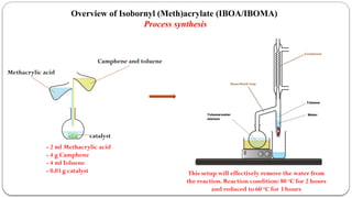 Process report - Isobornyl methacrylate synthesis.pptx