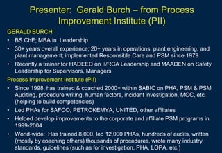 Process Safety Competency rev 5 | PPTX