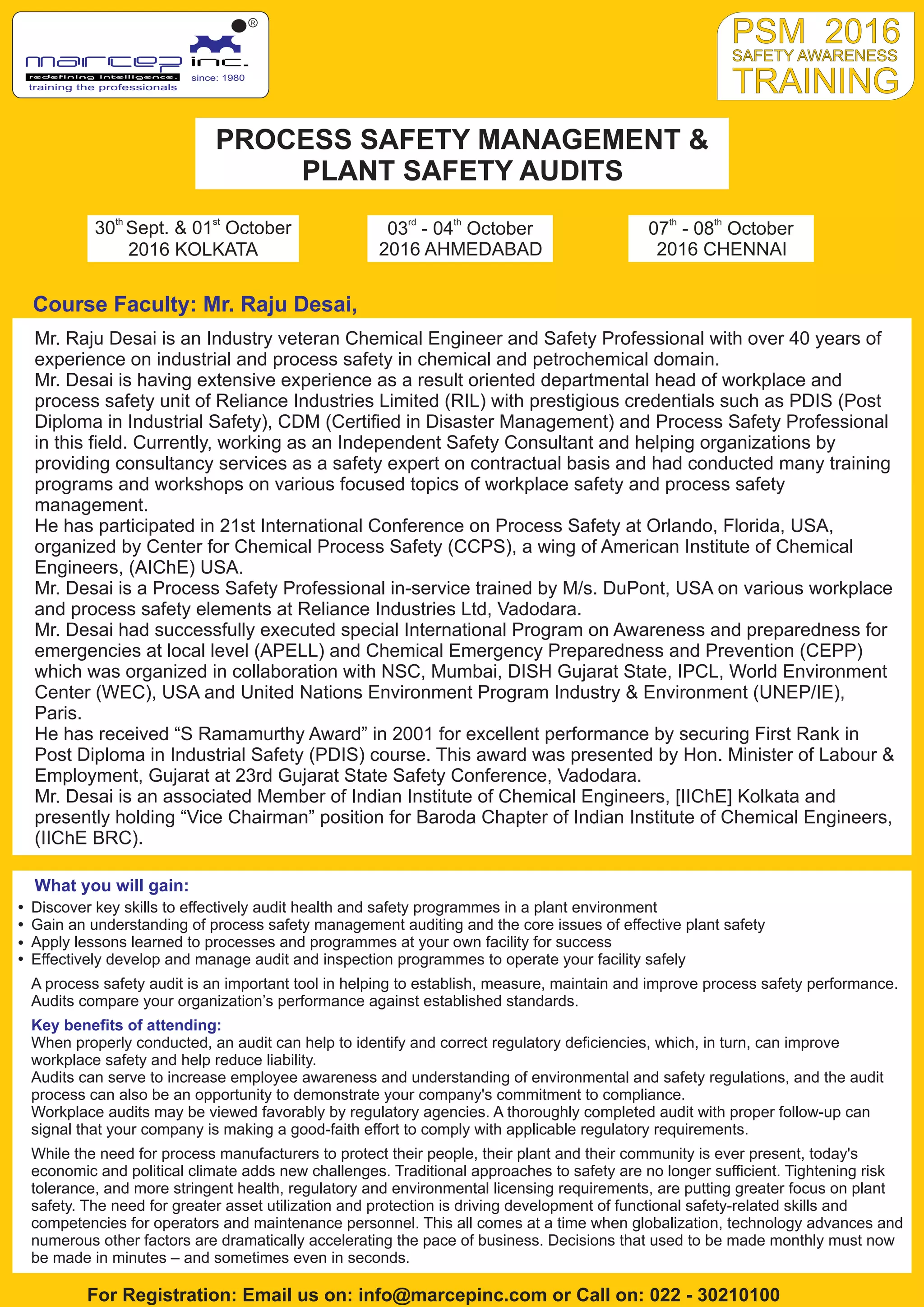 Plant Safety Audits & Process Safety Management | PDF