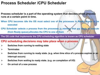 Process scheduling | PPTX