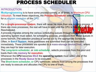 Process scheduling | PPTX